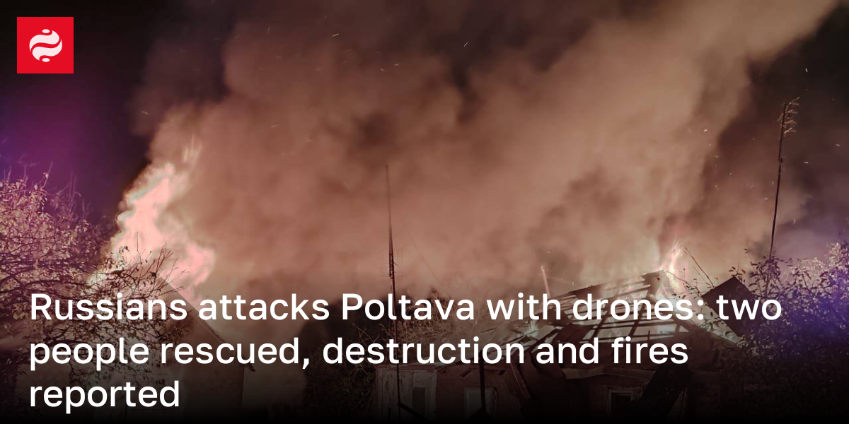Photo of the aftermath of the Russian attack on Poltava on October 31 ...